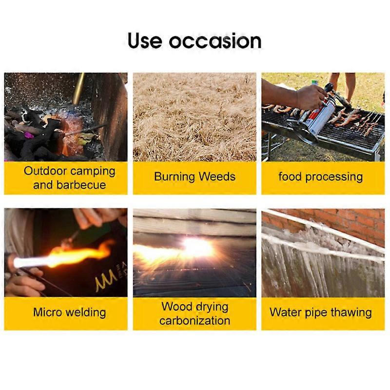 2pcs Butane Burner Welding Gas Flame Gun Brazing Flamethrower Outdoor ...