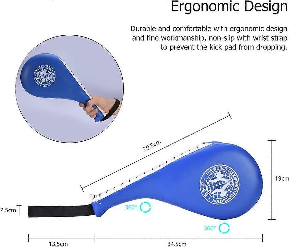 1 Pair Target Taekwondo Pad Double Paddles Strike Racket for Tae Boxing ...