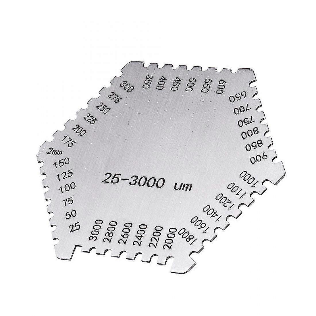 25-3000um High-precision Stainless Steel Gauge Hexagon Wet Film Comb ...