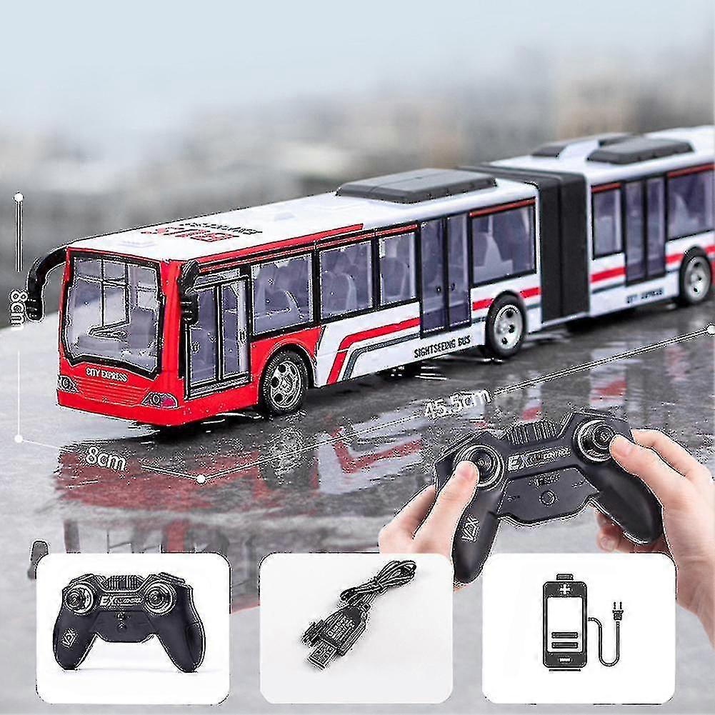 wireless Remote Control Bus With Light Simulation Electric Large Double ...