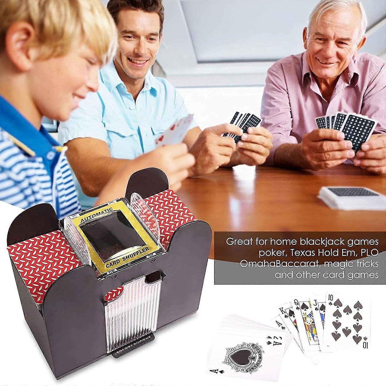 Relaxdays Card Mixer Electric 6 Decks Battery Operated Card Mixing ...