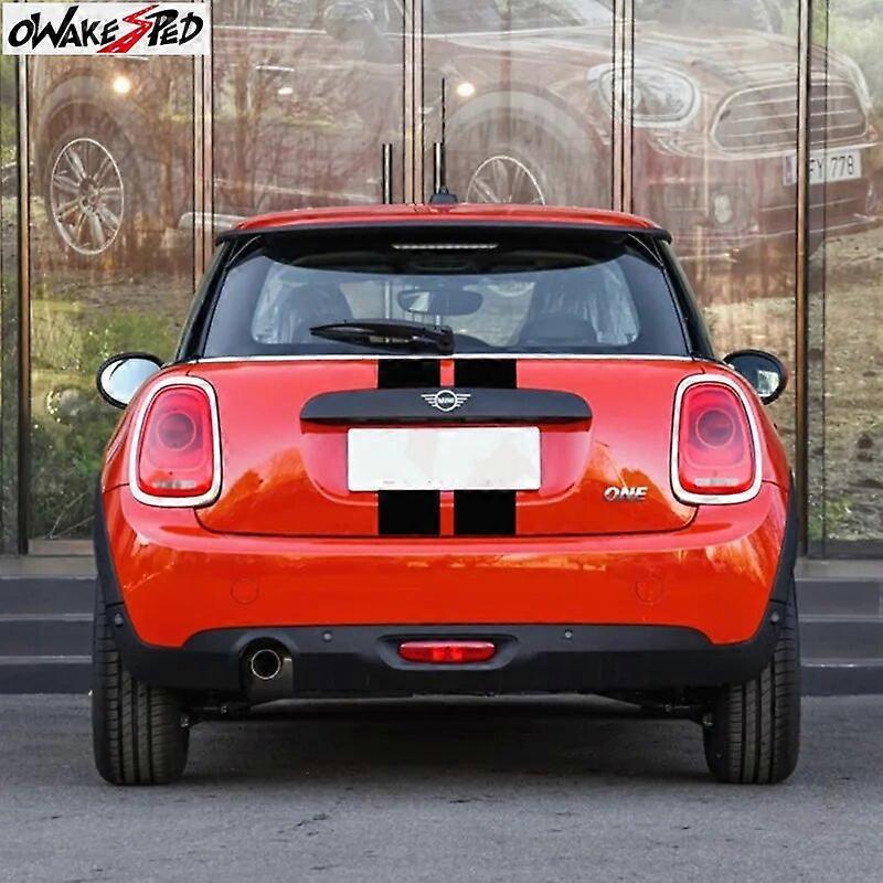 Car Interior Black White Red Vinyl Decals Car Bonnet Stripes Hood ...