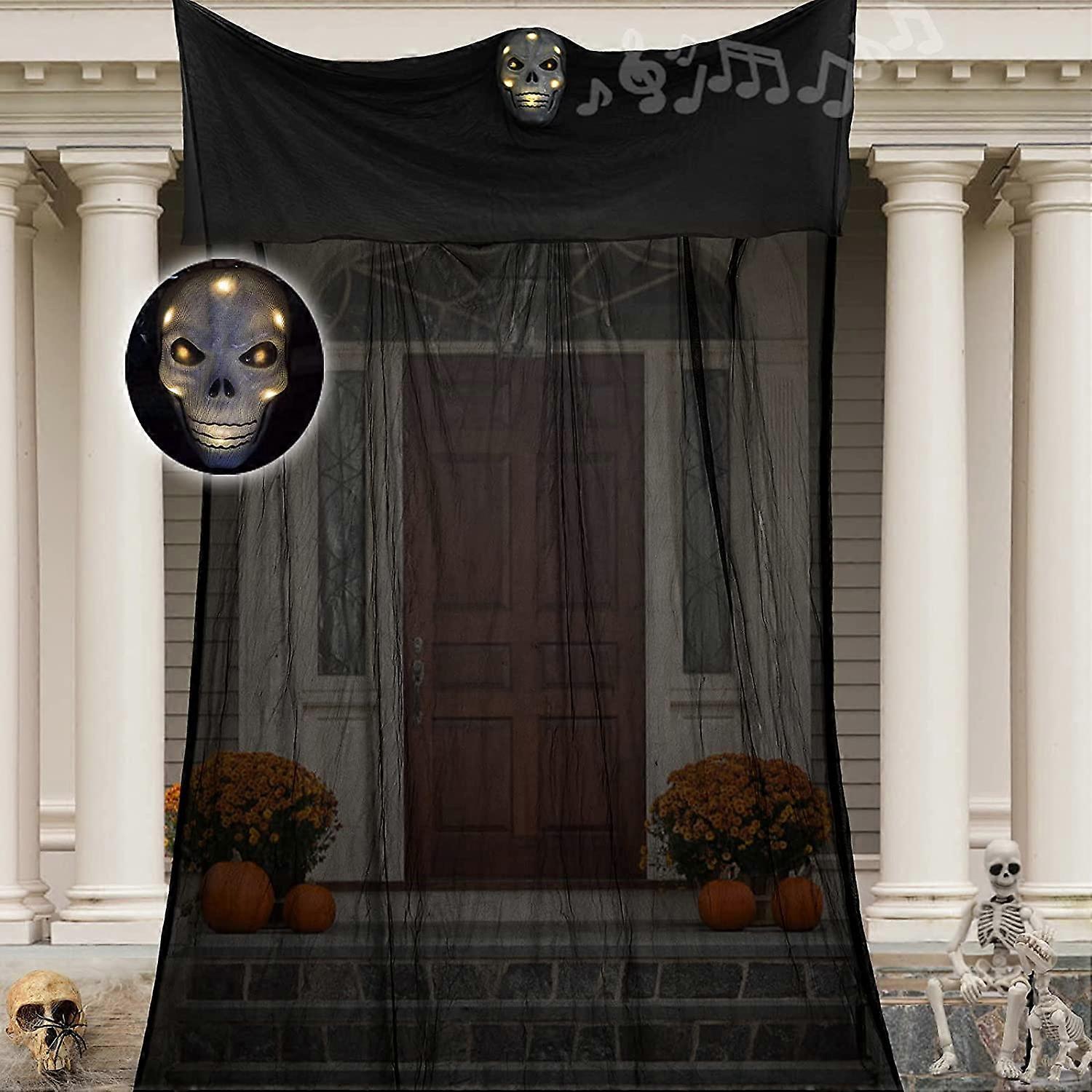 Halloween Scary Hanging Ghost Decoration Creepy Call and LED Flashing ...