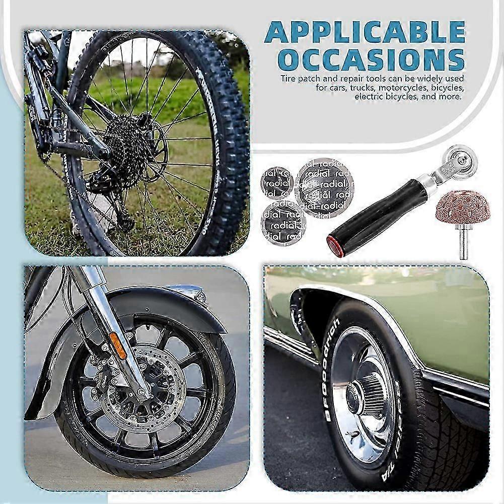 32pcs Tire Repair Patch Tools Kit, Tire Patch Roller With Tire Buffer ...