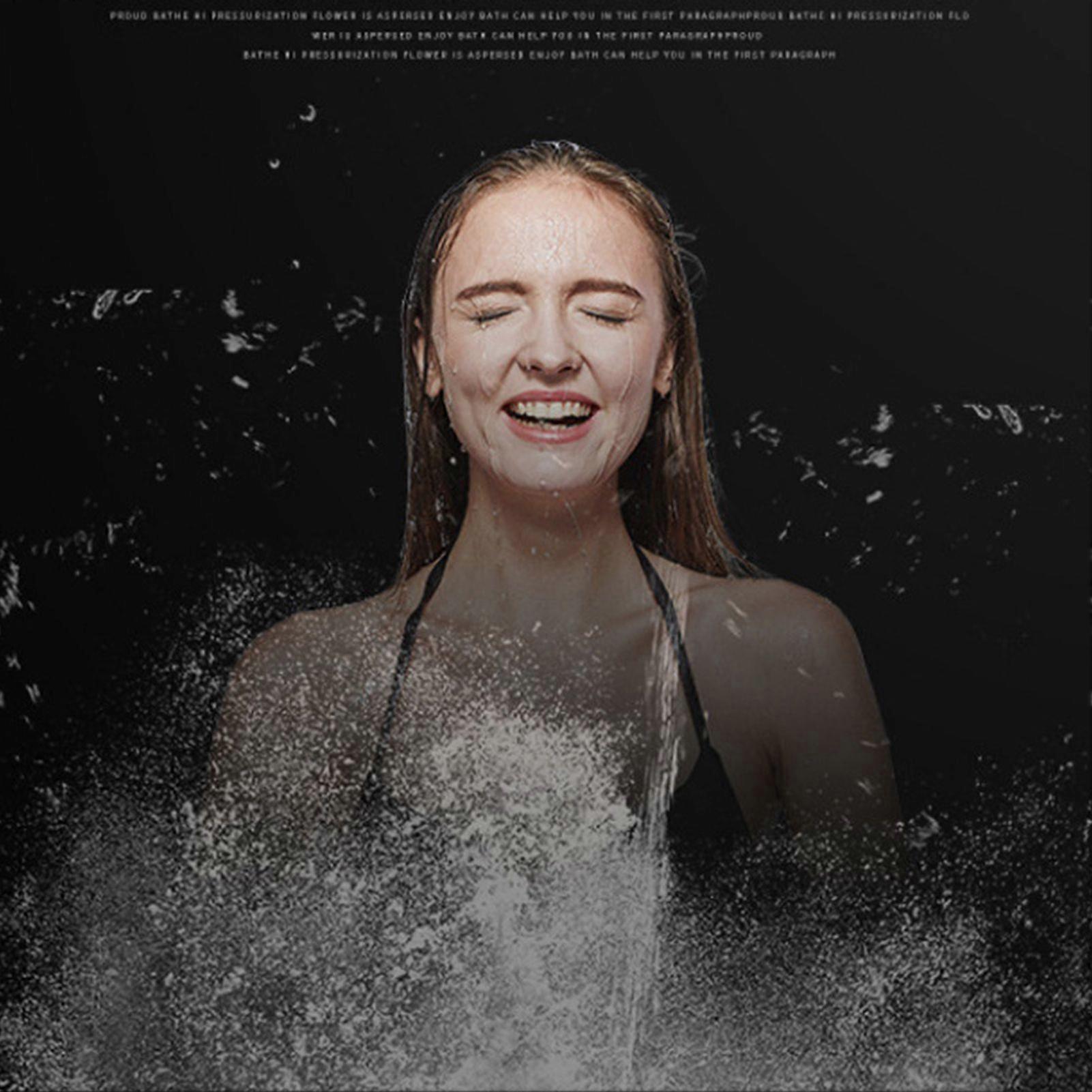 Shower Head 300 Holes Water Saving High Pressure Handheld Rectangular ...