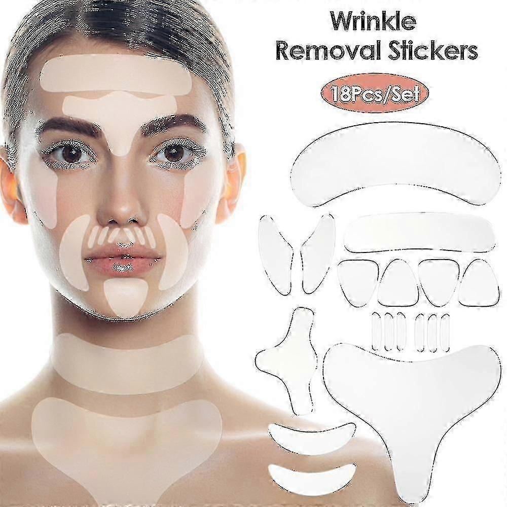 Reusable Silicone Wrinkle Removal Sticker Face Forehead Neck Eye ...