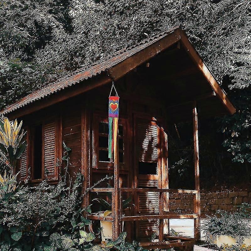 1pc Wind Sleeve Heart Rainbow Wind Sock Wind Direction Flag Wind Cone ...