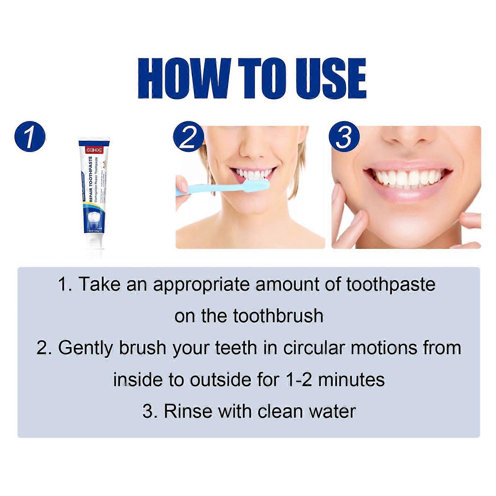 Repair Toothpaste, White Teeth Clean Stains And Tartar Yellow Mouth ...