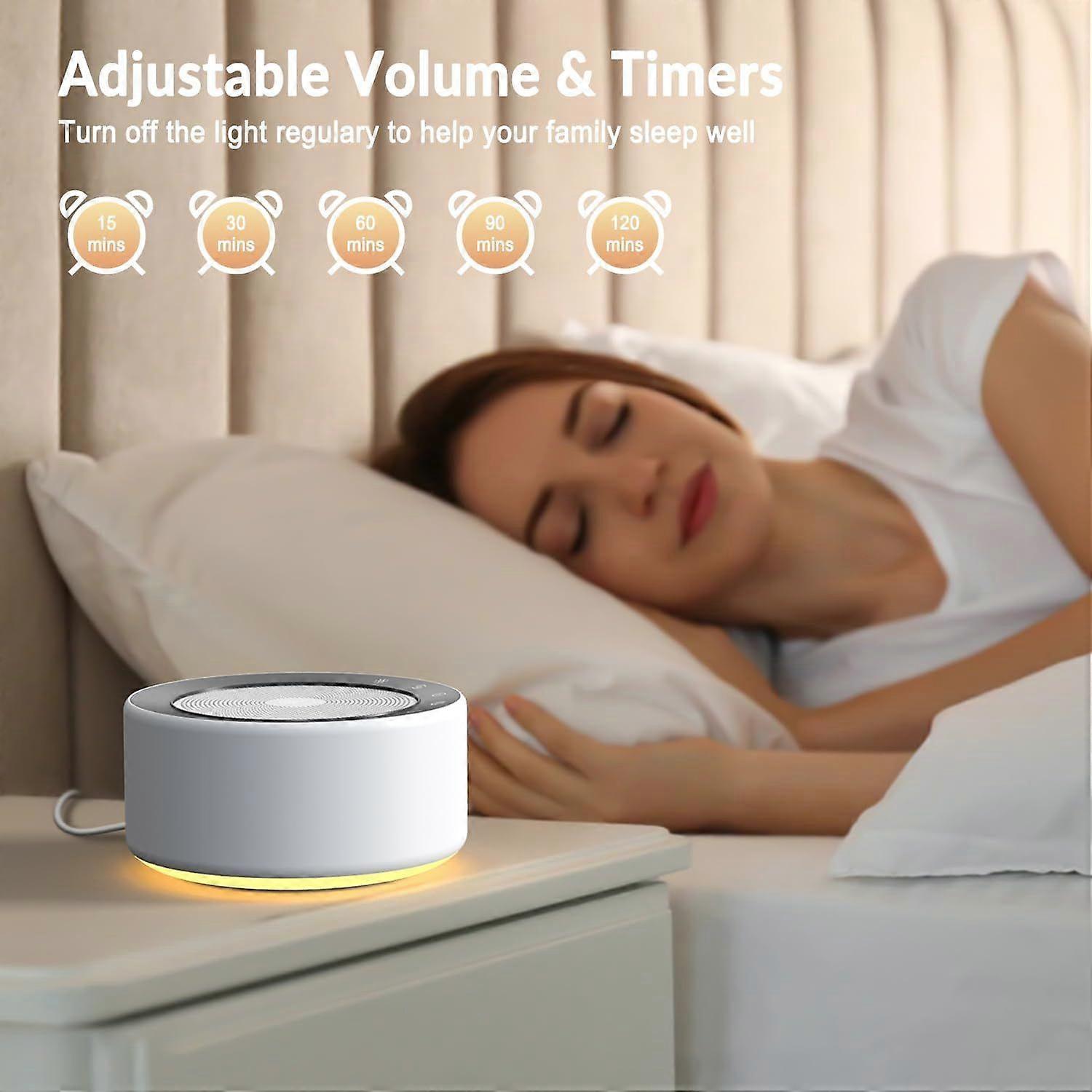 2025 Latest Model White Noise Sound Machine with Nursery Lamp, Mood ...