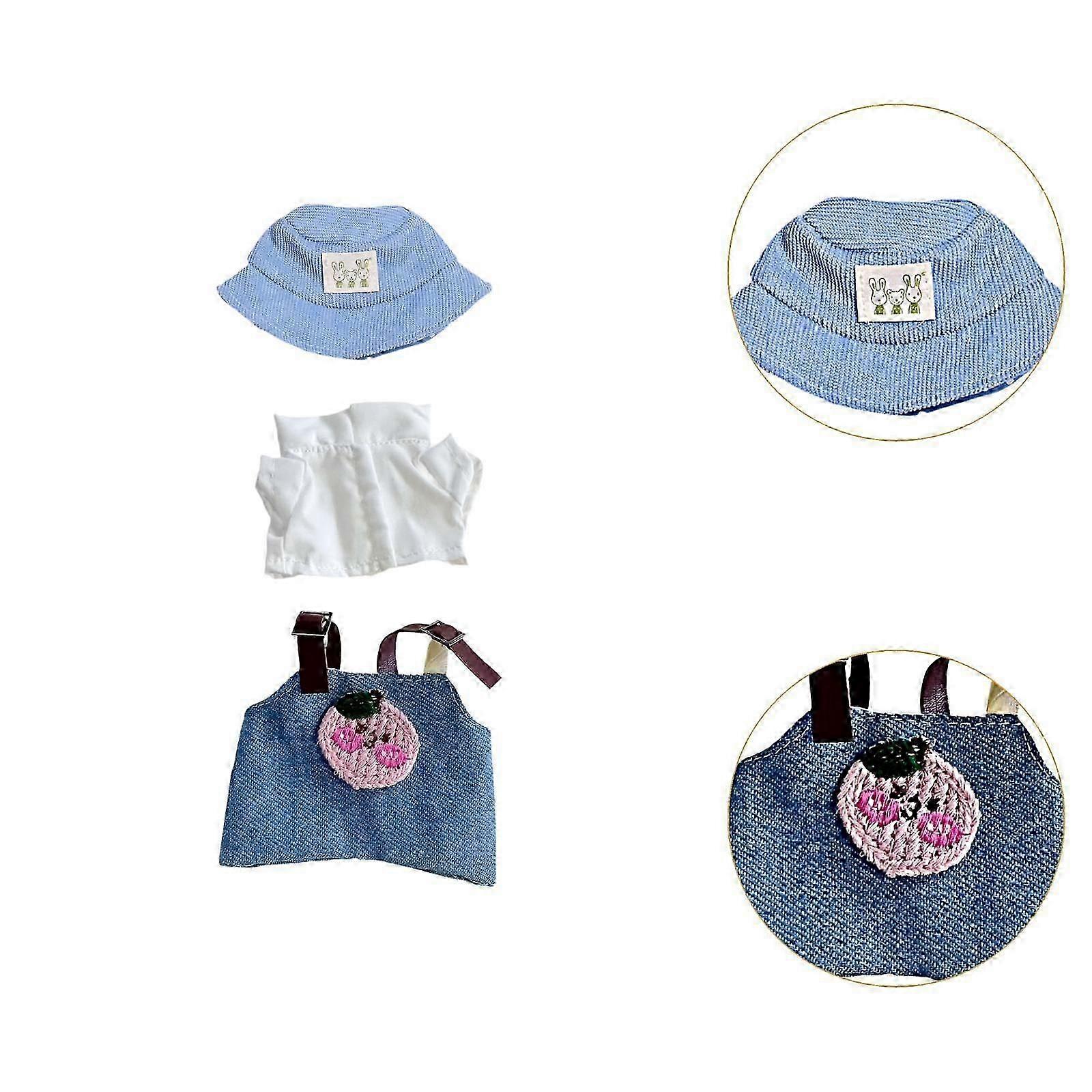 Mini Doll Clothes Set, Cute Doll Clothing Suit with Hat Costumes, Dress ...