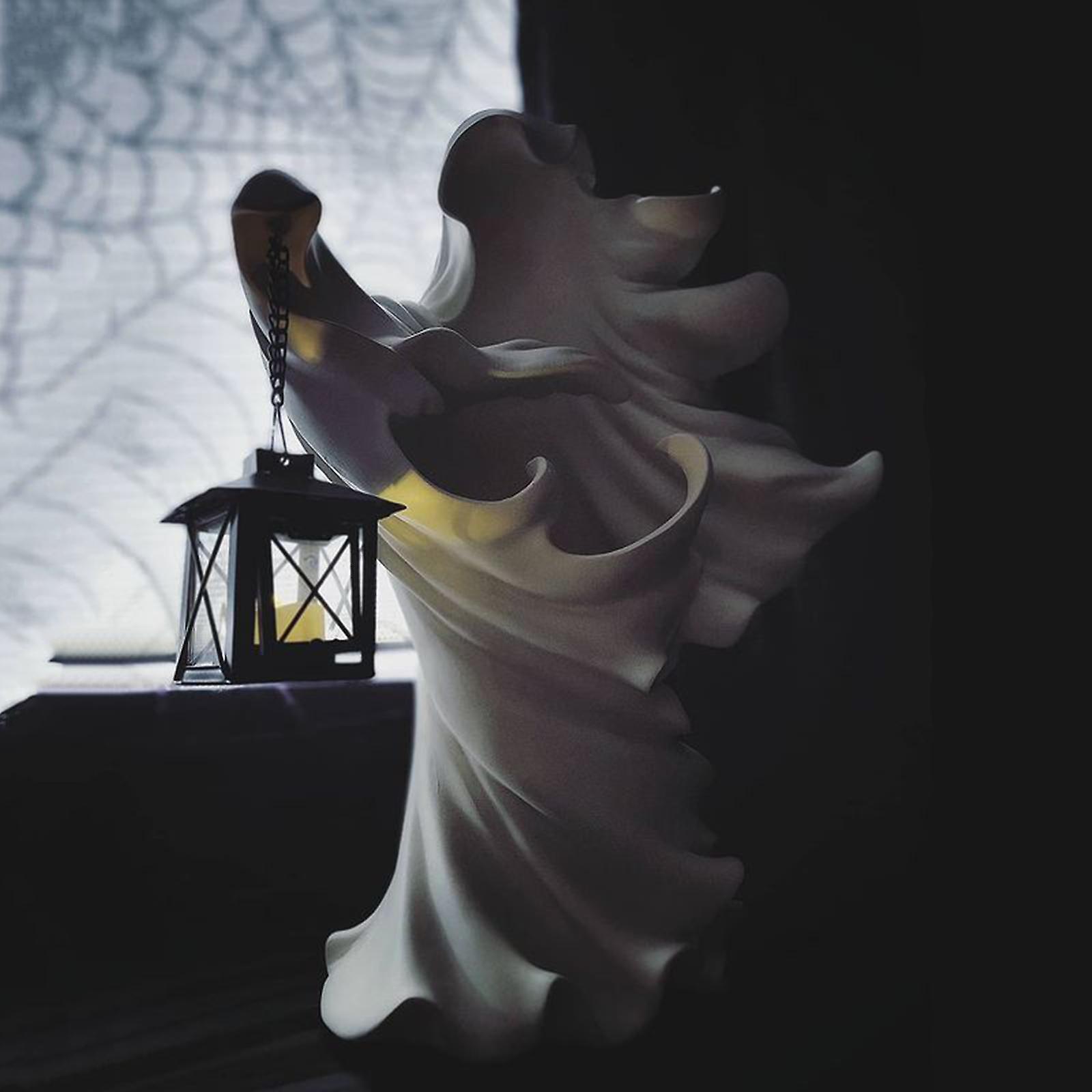 Small Ghost Figurine Statue, Figurine With Lantern Decor Statue ...