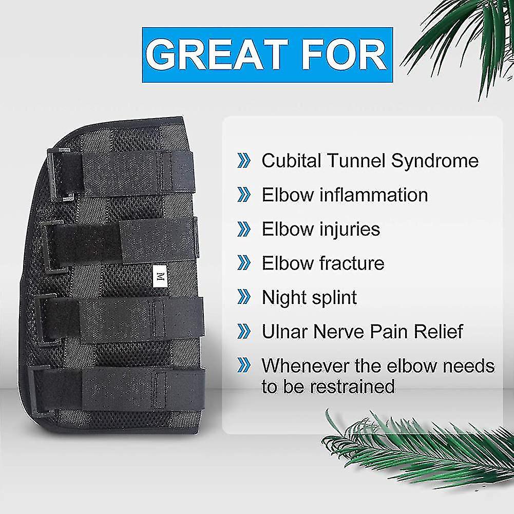 Elbow Brace Splint, Adult Arm Elbow Immobilizer, Adjustable Elbow ...