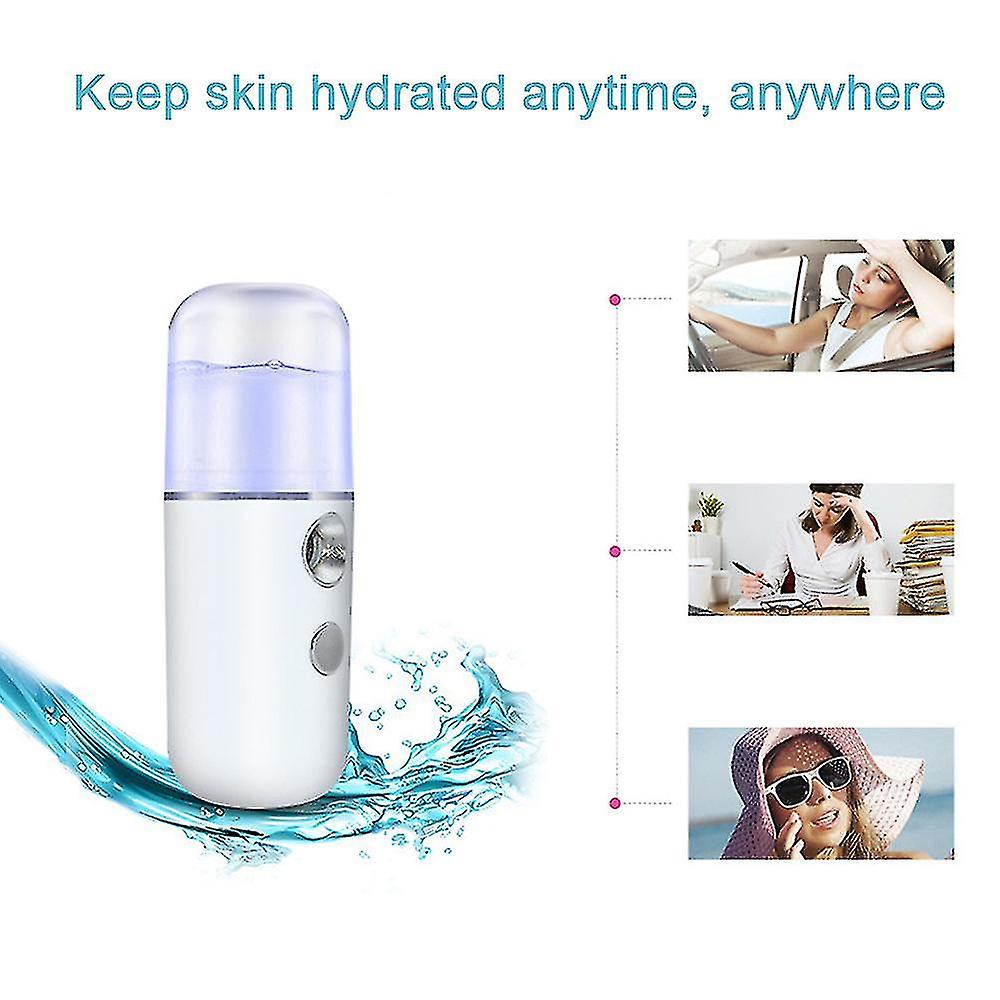 Usb Mist Facial Sprayer luftfugter genopladelig forstøver Ansigt Damper ...