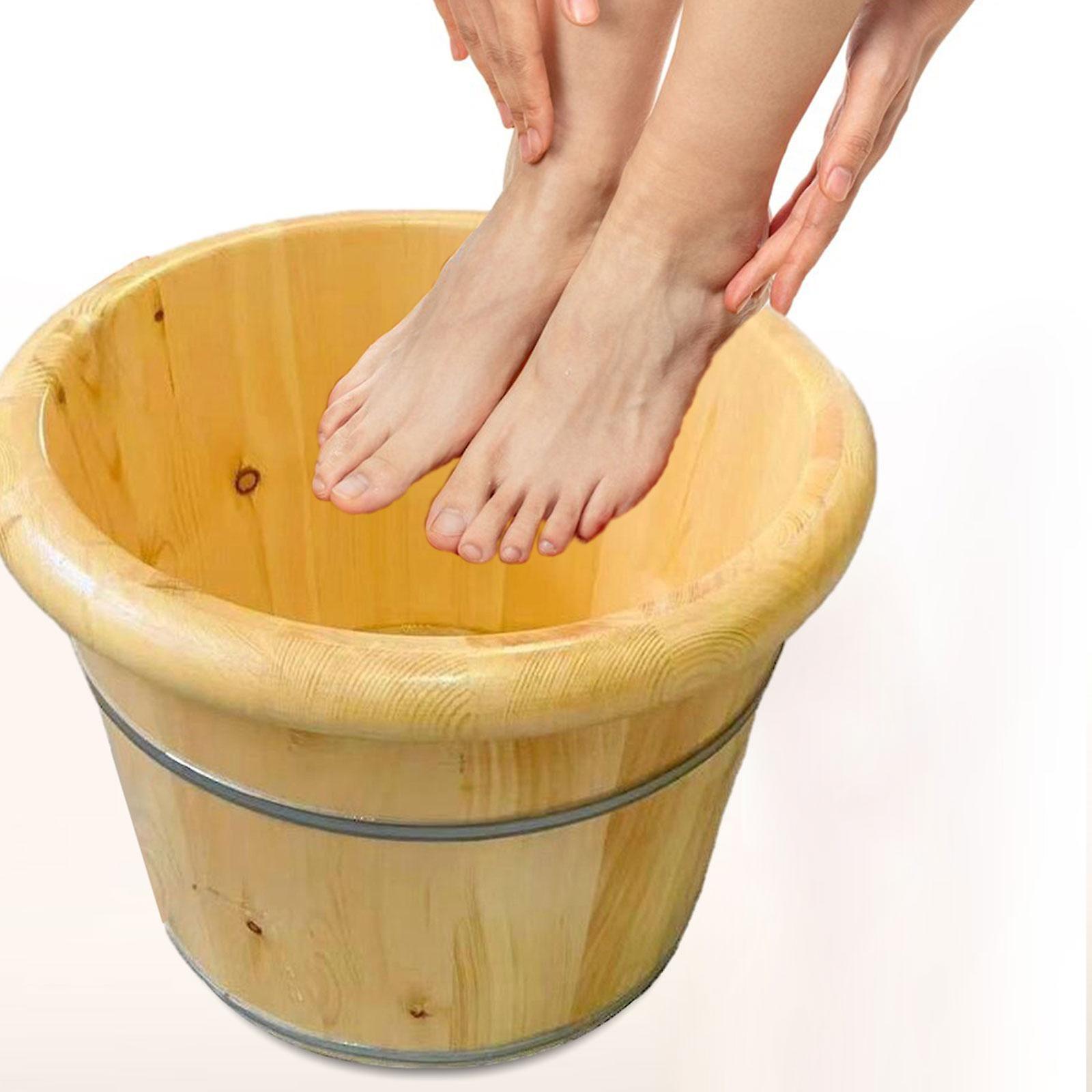 Solid Wood Foot Tub, Wooden Foot Basin, Foot Bath Barrel, Wood Foot ...