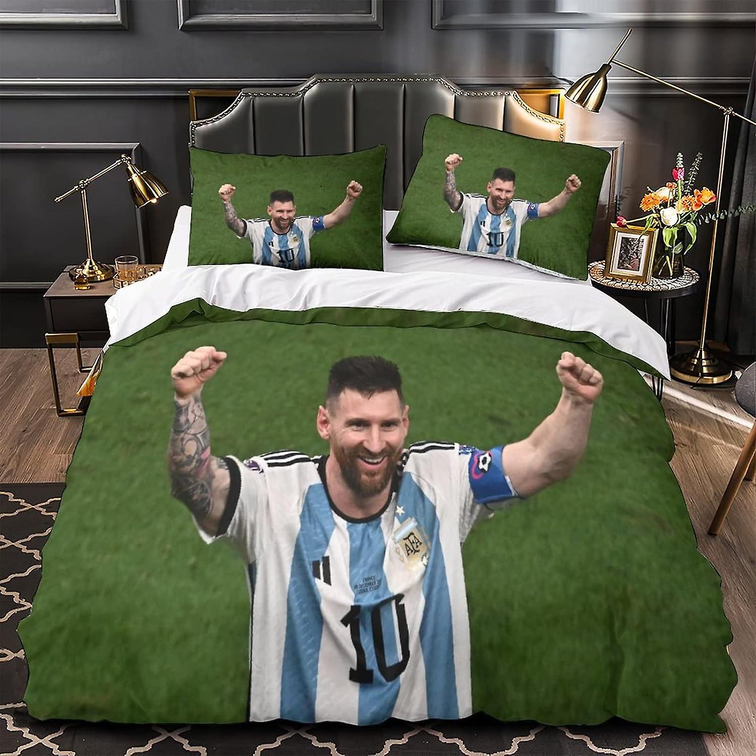 Lionel Messi Duvet Cover, 3D Print Quilt Cover World Cup Football ...