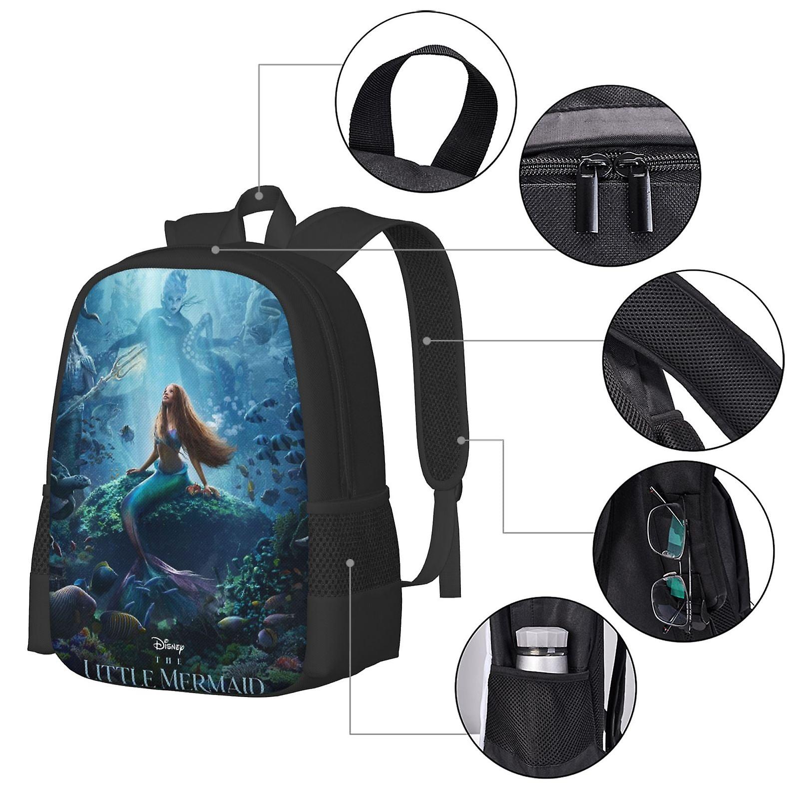 The Little Mermaid Backpack,Laptop Backpack Lightweight Casual ...