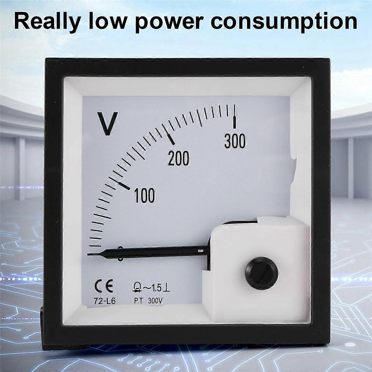 72-L6 Voltmeter 300V Pointer Type Voltage Meter Mechanical Header ...