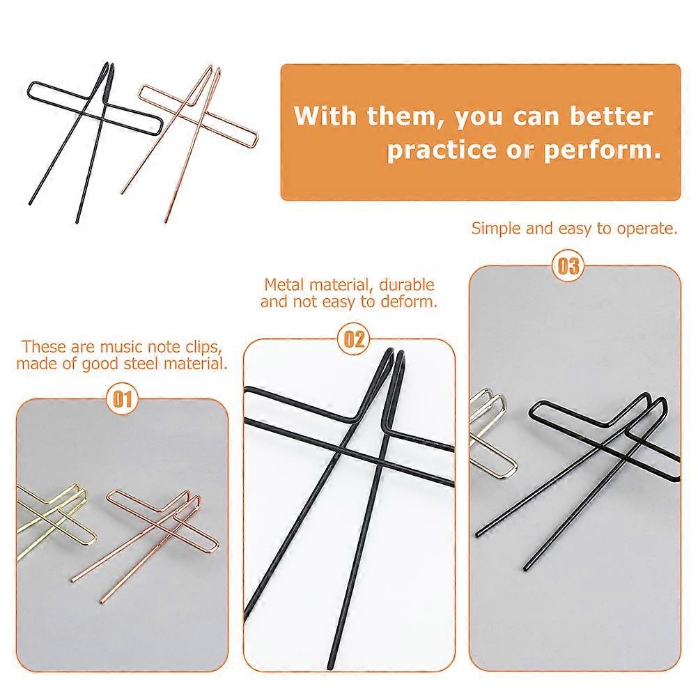 2pcs Metal Music Book Clamps Music Book Clips Score Clip Practical ...