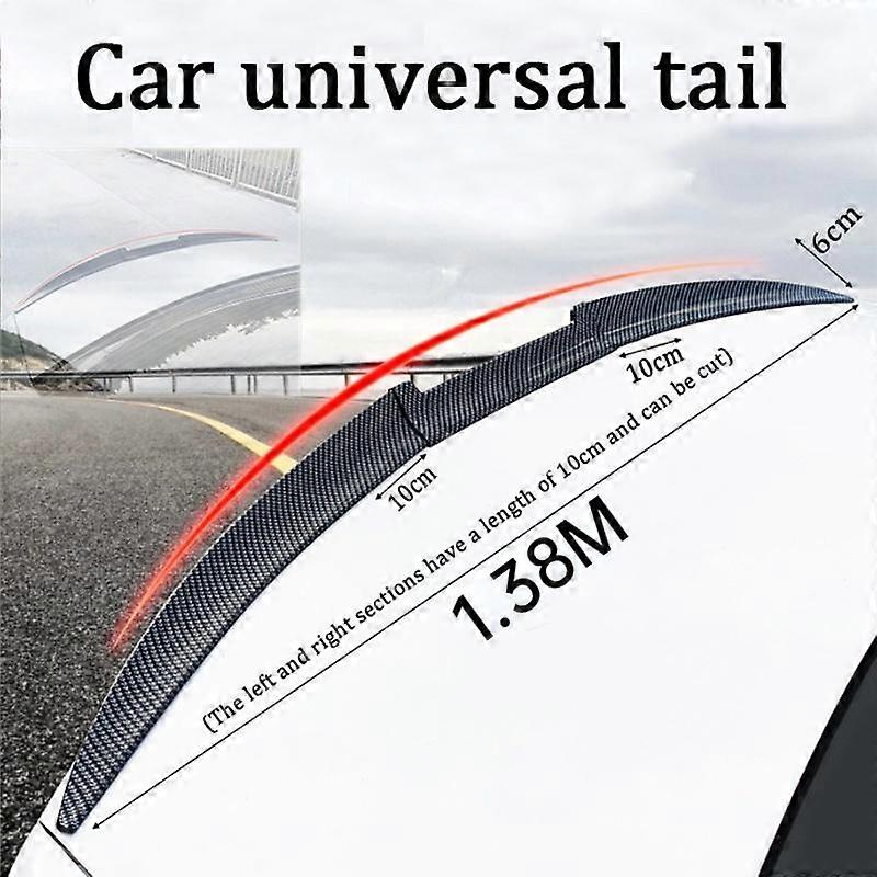 Universal Car Spoiler Car Free Perforated Top Center Wing Trunk Spoiler ...