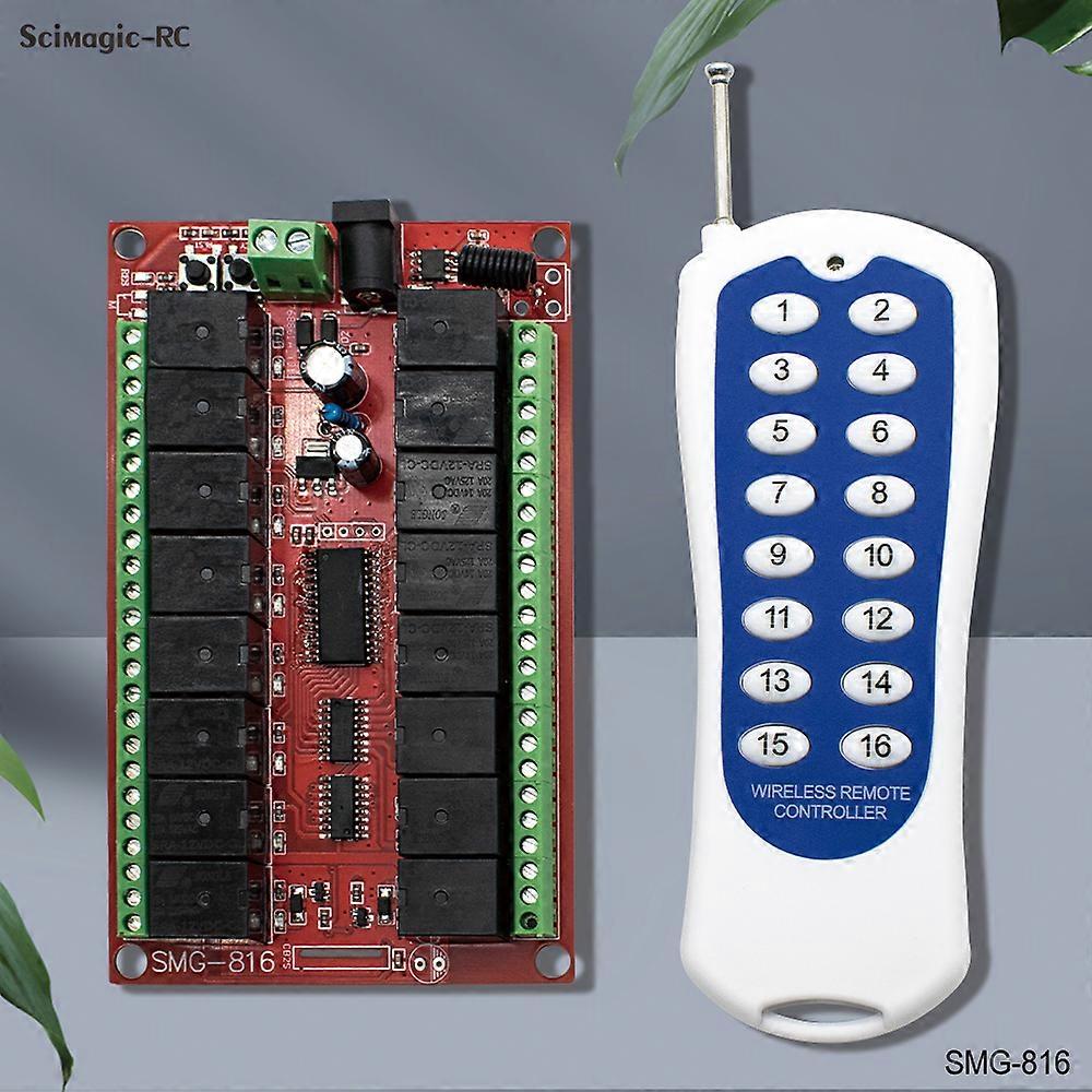 DC12V 16CH 1000M Long Range Radio Controller RF Wireless Remote Control ...