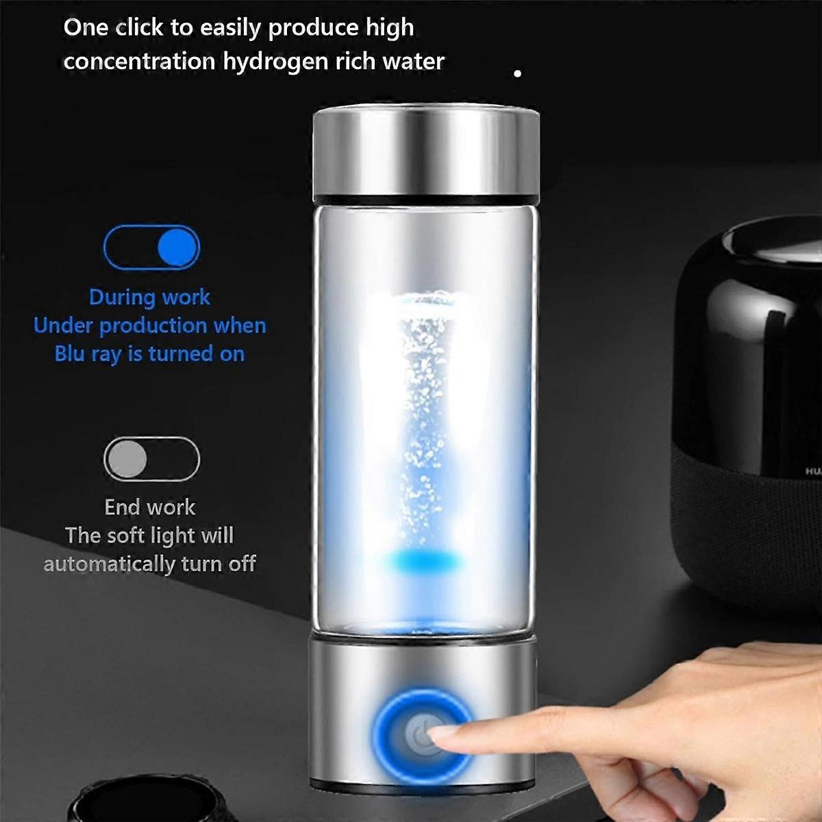 Hydrogen Water Bottle, Hydrogen Water Generator, Rechargeable Glass ...