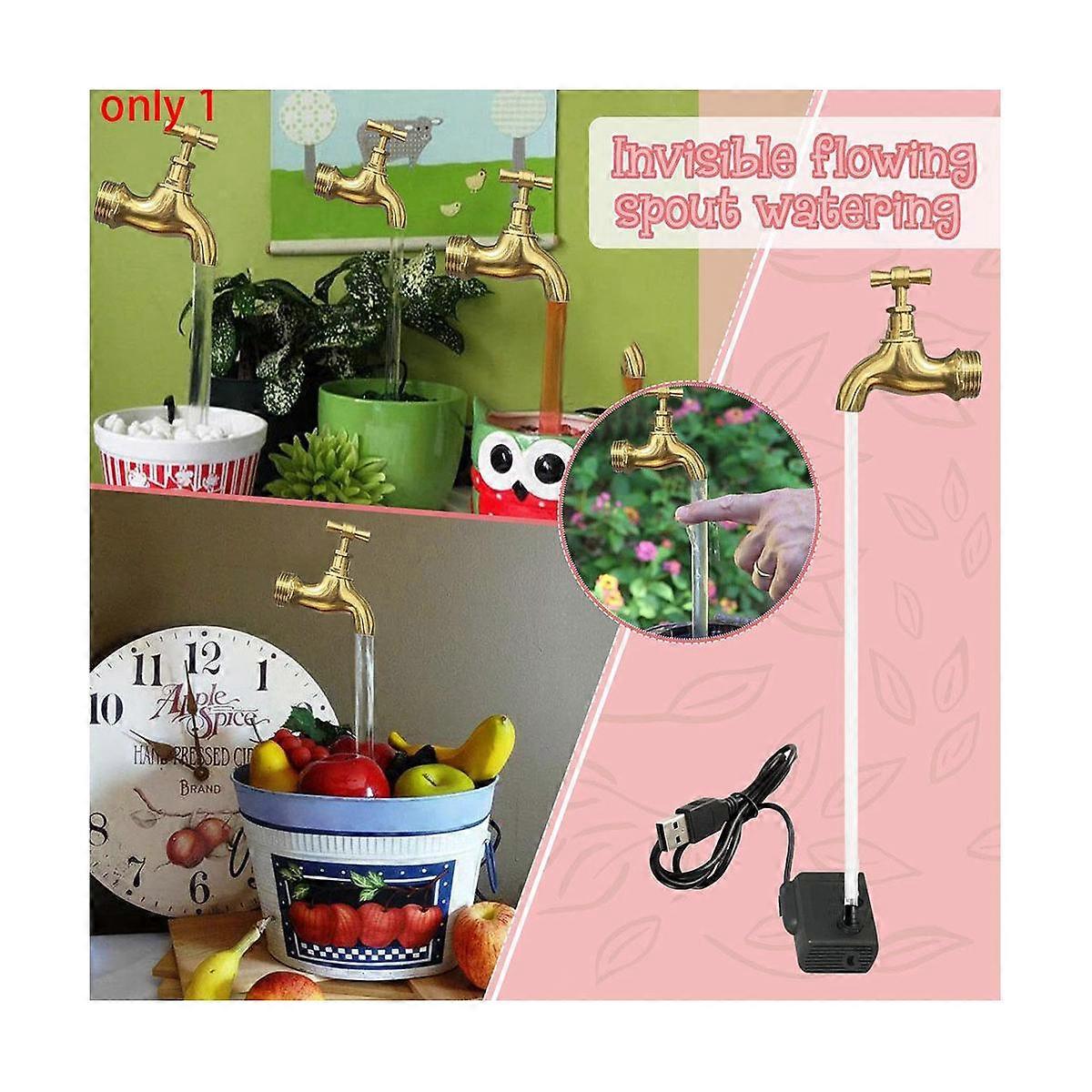 Invisible Flowing Spout Watering Can Fountain Cute Floating Tap ...