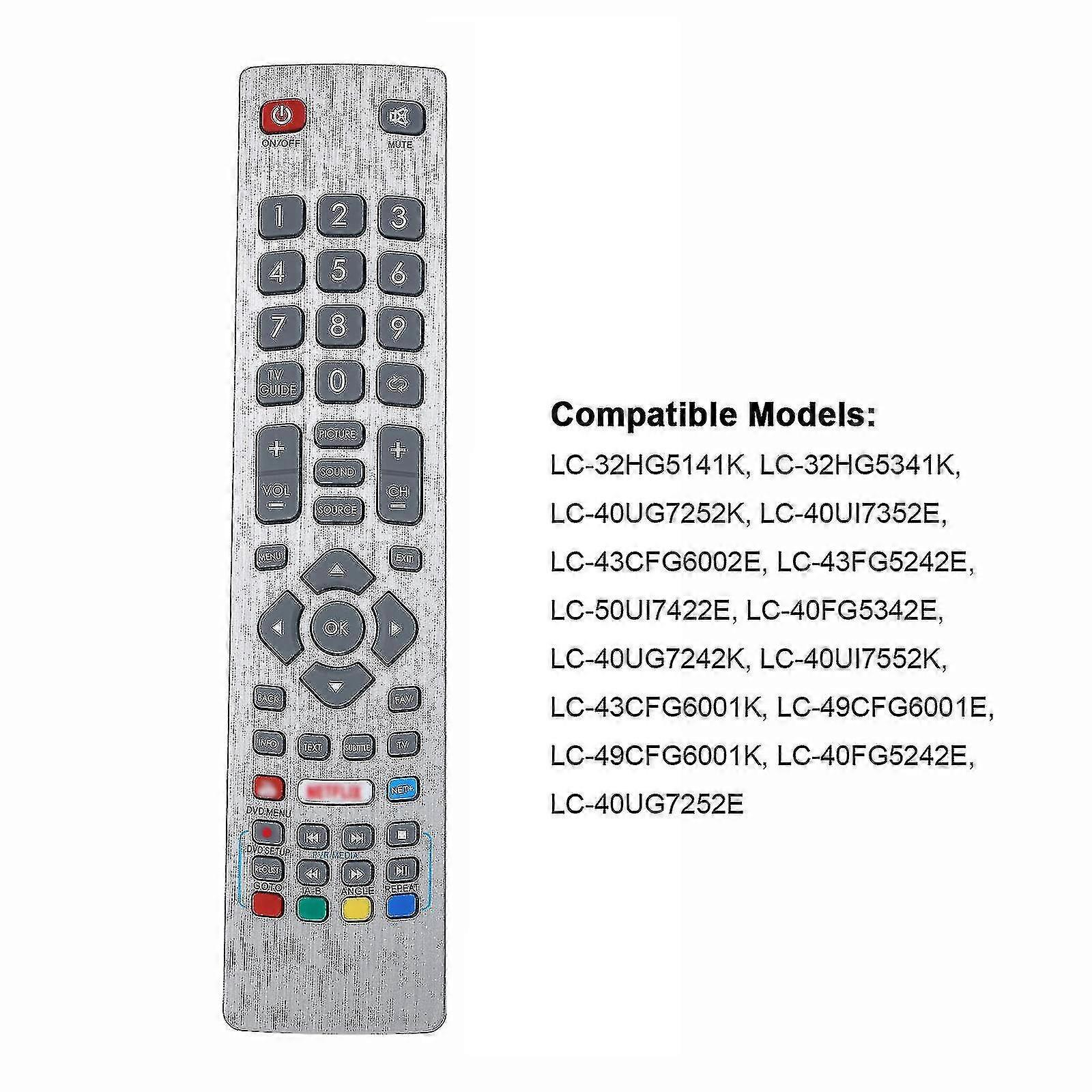 Tv Remote Control Replacement For Sharp Aquos Remote Controller With 3d ...