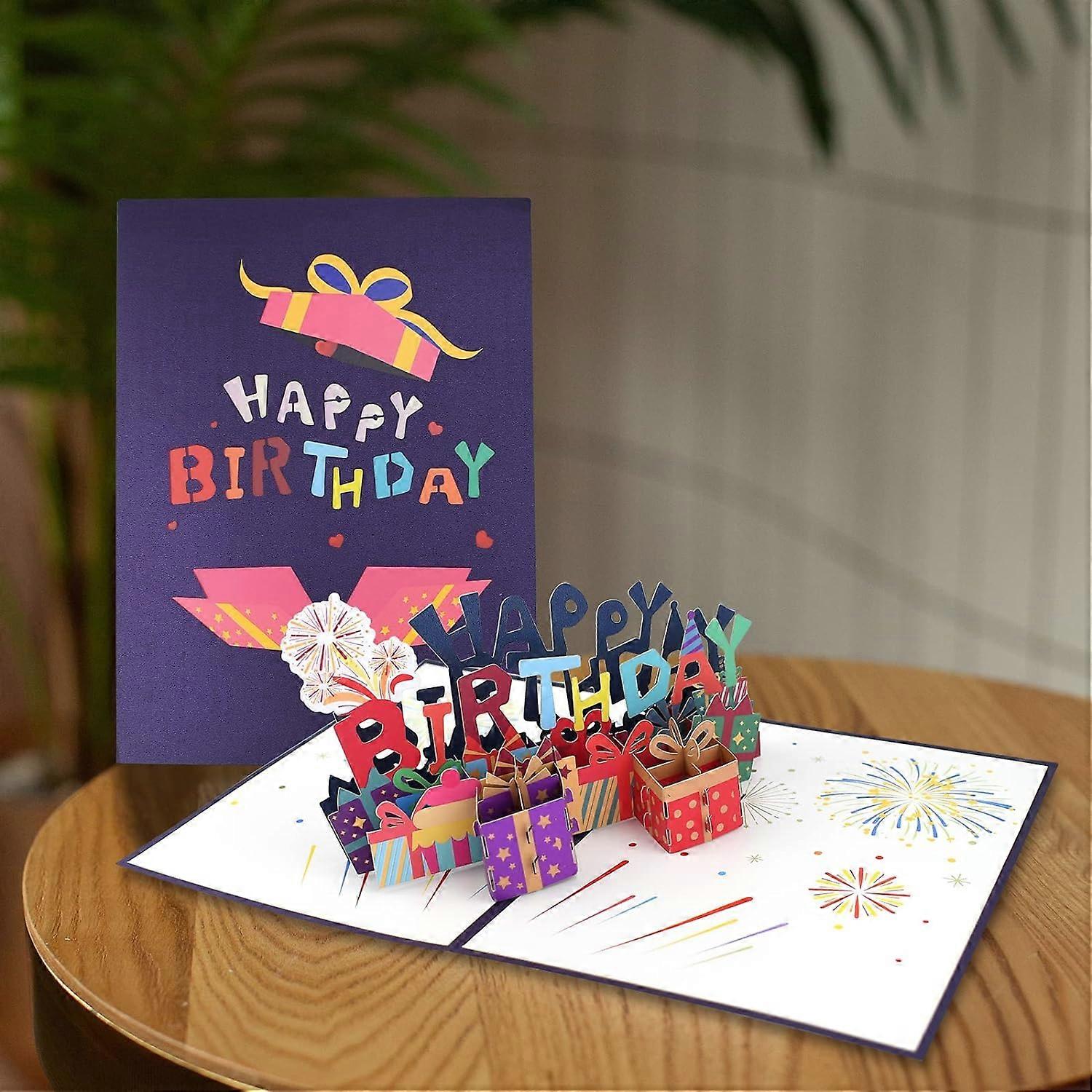 1 Piece Handmade 3D Pop Up Birthday Card, 3D Birthday Card, Birthday ...
