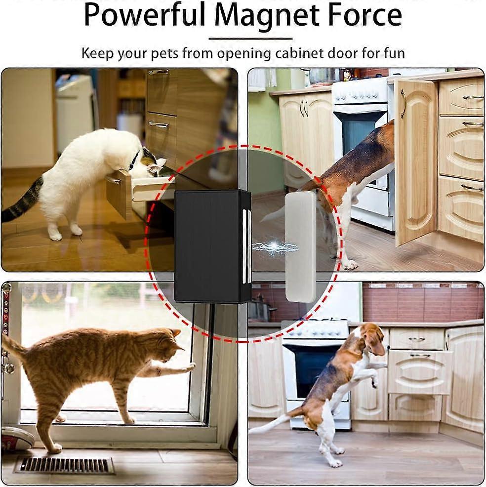 Pack of 4 Self-Adhesive Door Magnets for Cupboard Doors, Updated Door ...