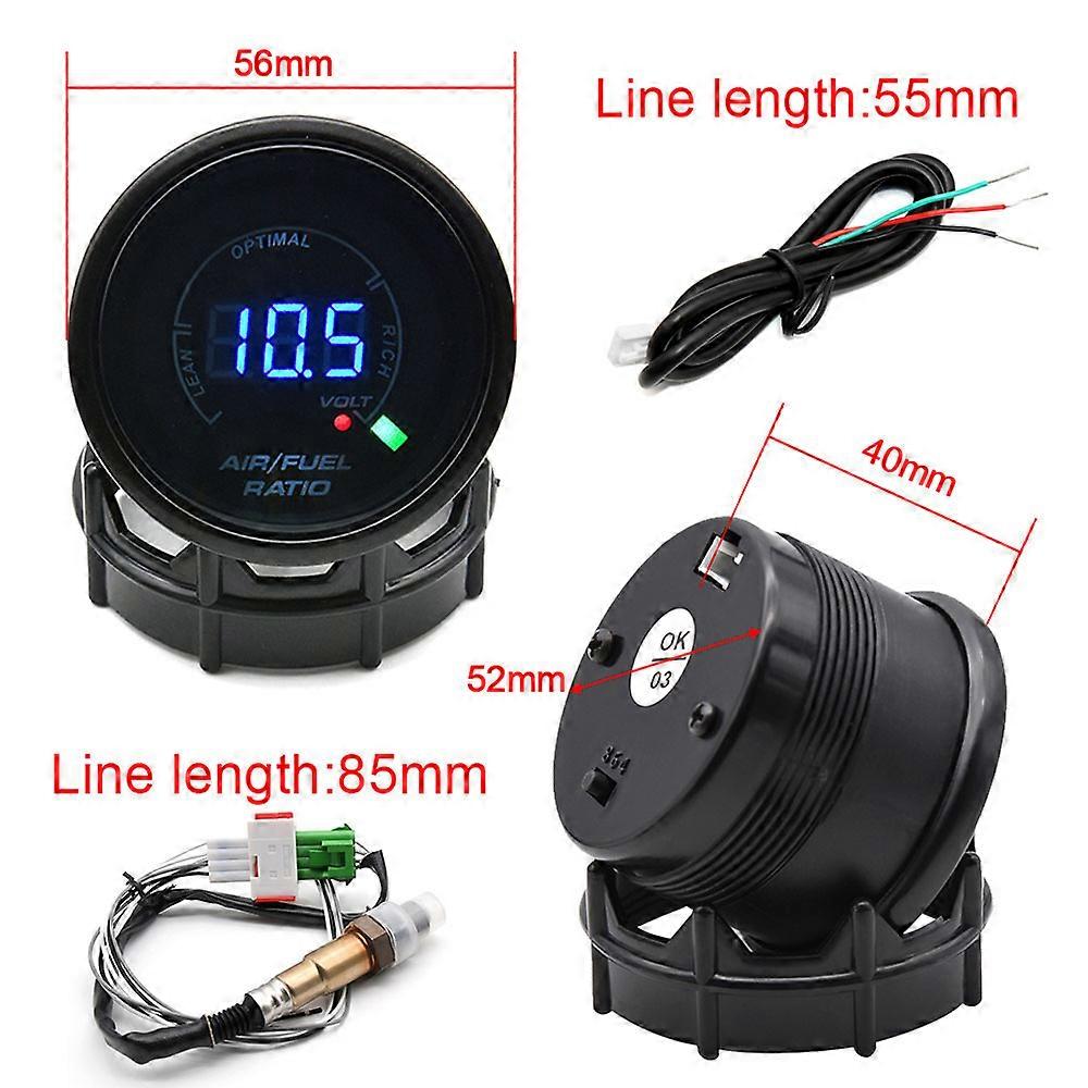 52mm Digital Air Fuel Ratio Gauge Car Gauge AFR Narrowband O2 Oxygen ...