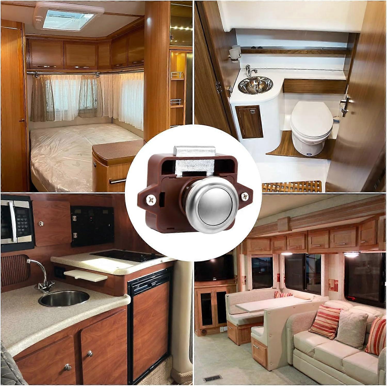 5 Pieces Push Button Latch, Metal Push Button Door Lock, Metal Button ...