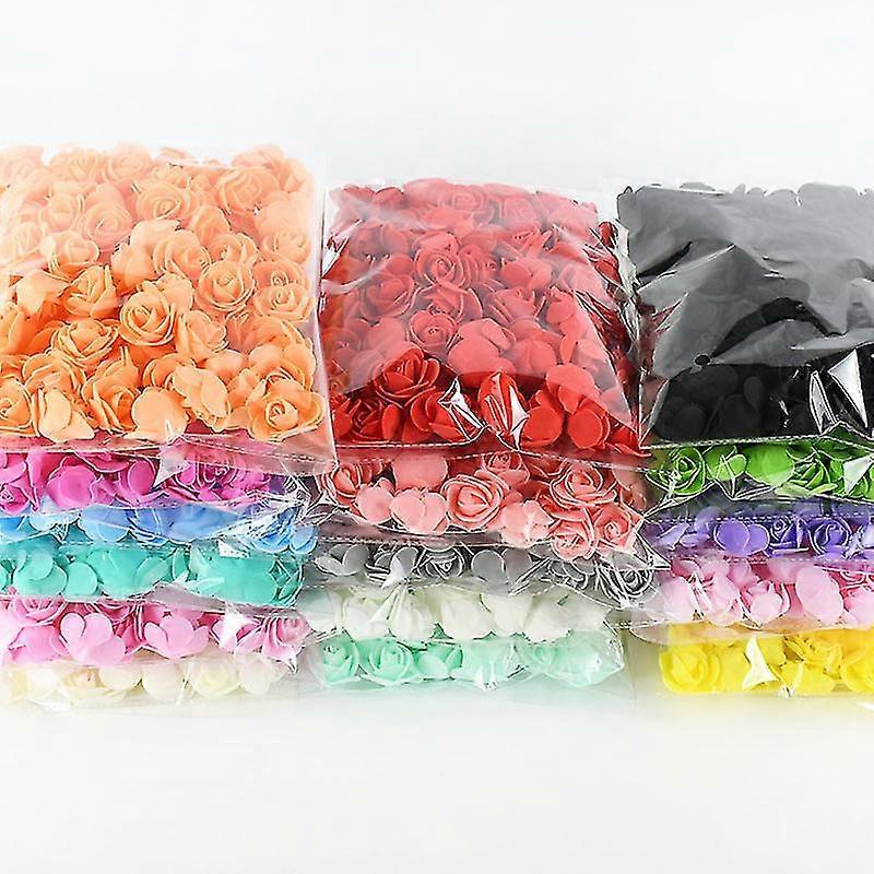 50/100/200stk Bamse Af Roser 3cm Pe Skum Rosenhoved Kunstig Blomst Hjem ...