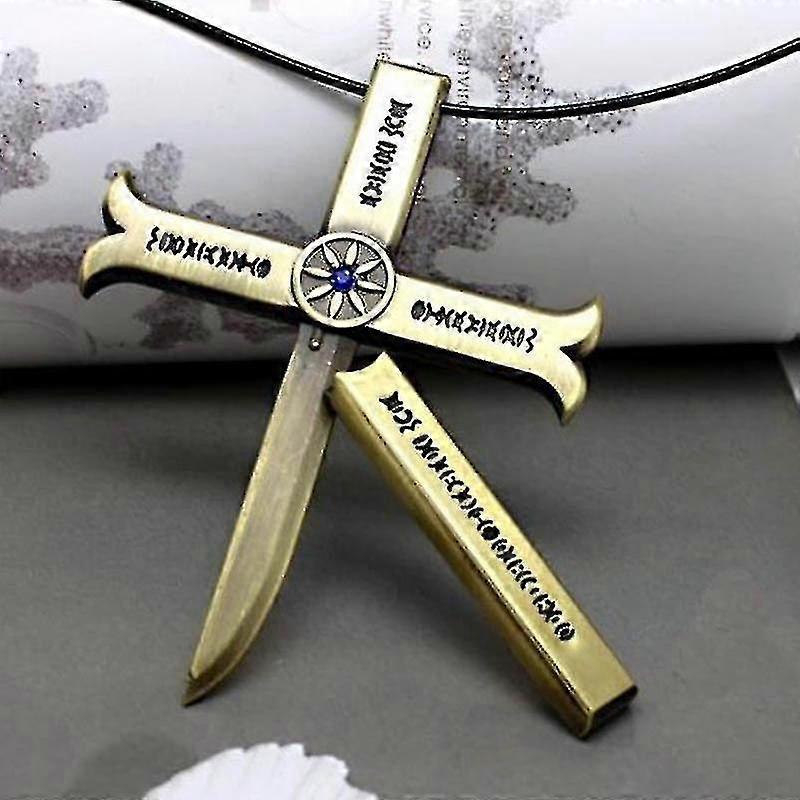 Jewelry Anime One Piece Dracule Mihawk Cross Necklace Pendant Sword ...
