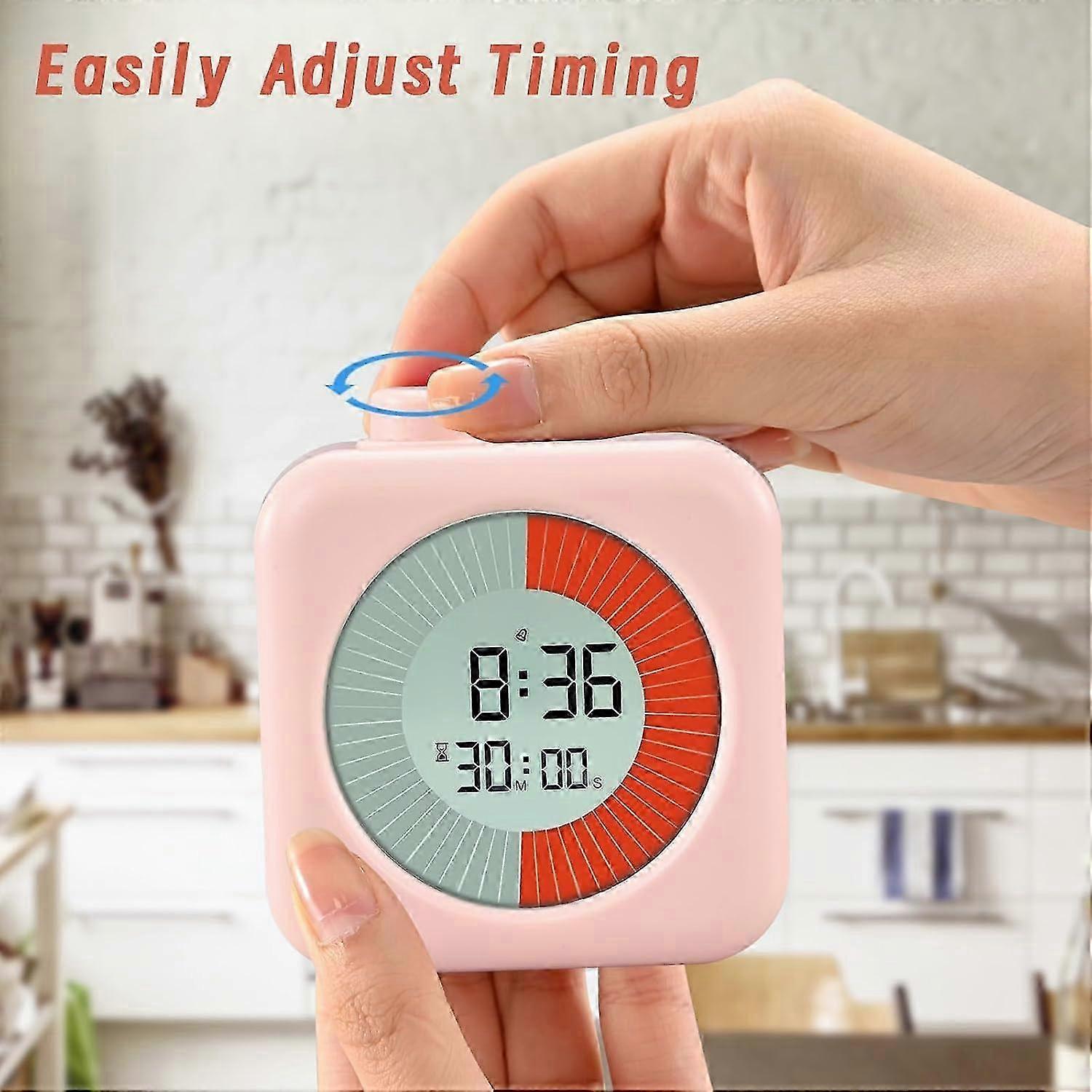 Visual Timer Digital, 60-Minute 3-in-1 Countdown Rotation Timer for ...