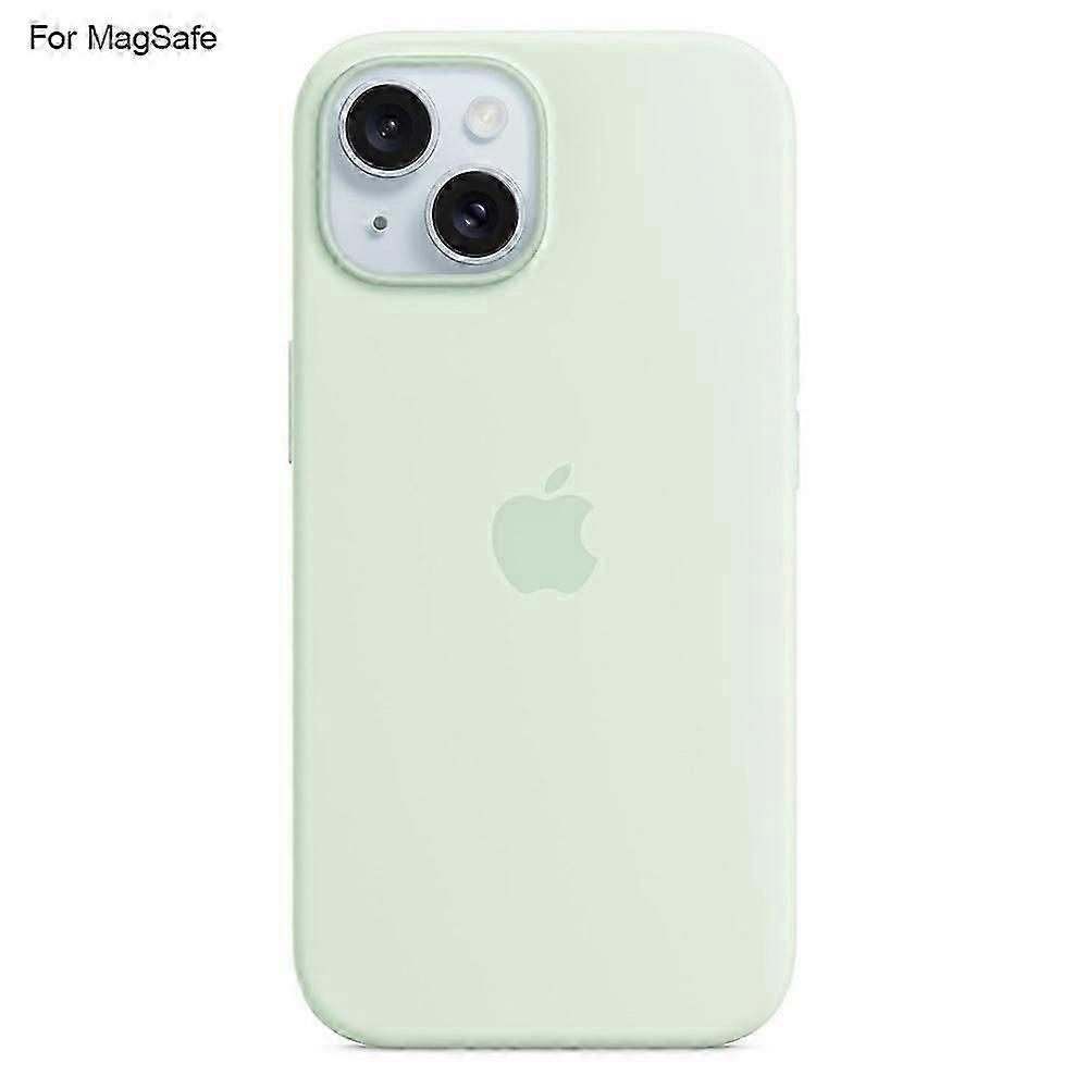 For iPhone 15 Case Compatible with MagSafe Liquid Silicone Phone Back ...