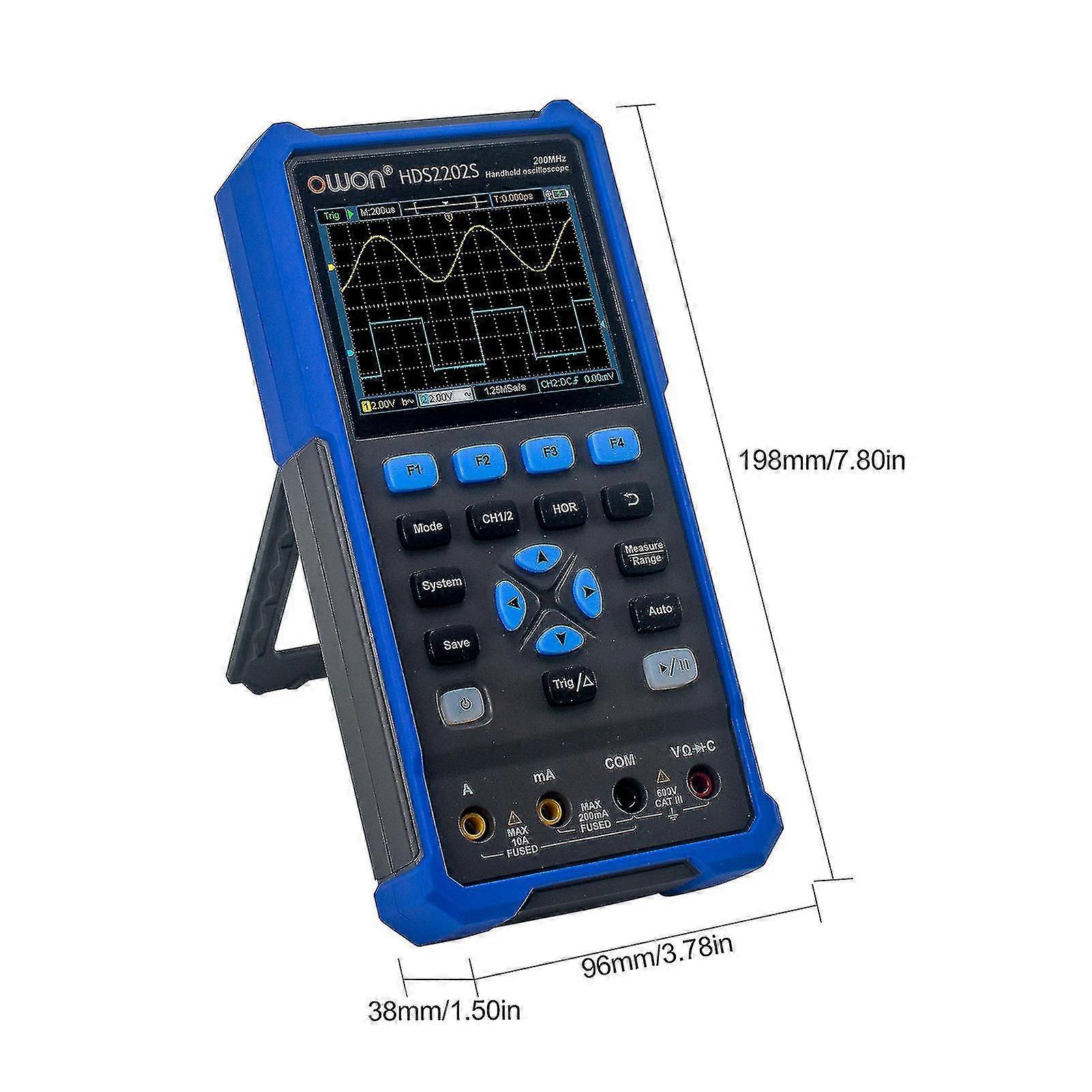 Owon Hds2202s 3 In 1 Handheld Digital Oscilloscope Multimeter Waveform ...