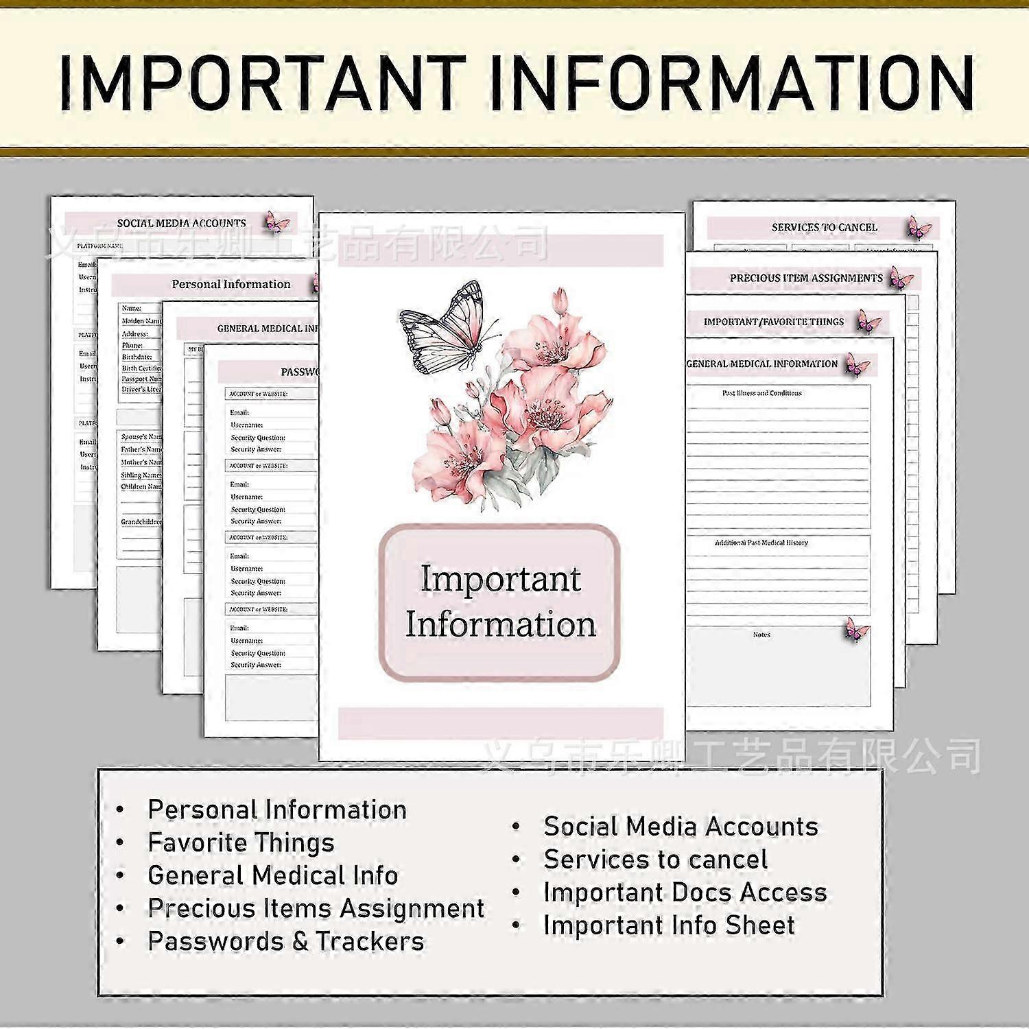 End of Life Planner Guided Final Arrangements Organizer Notebook for ...