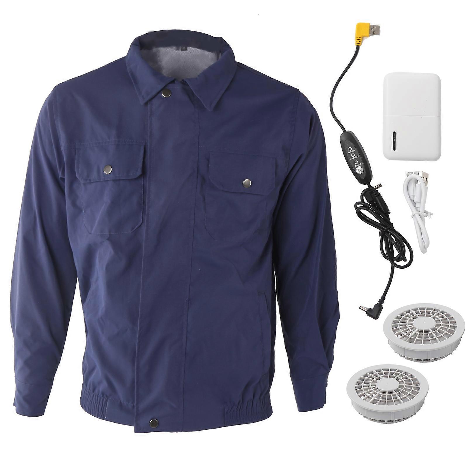 Summer Outdoor Cooling Fan Jacket USB Powered Fan Cooling Air ...