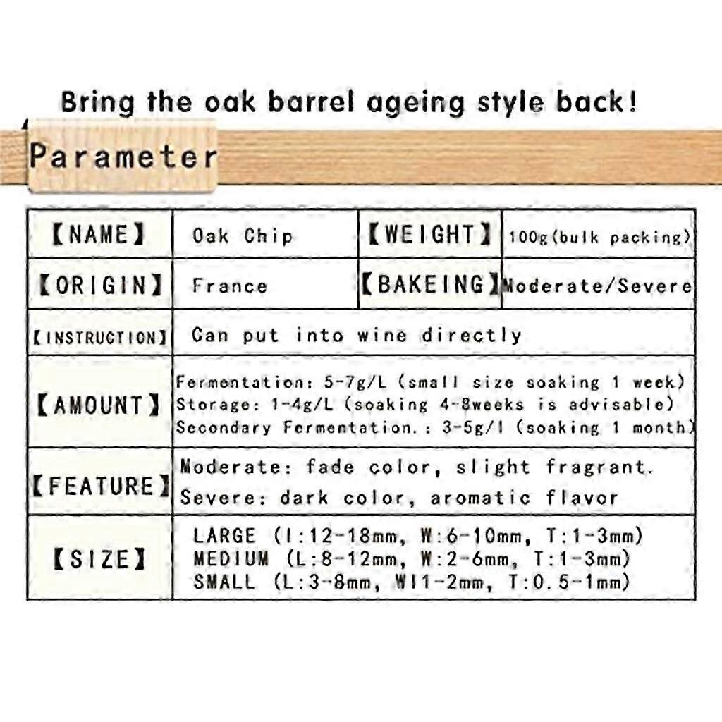 Wine Aging Oak Chips for Home Brewing - French Oak Barrel Flavor 80g DIY Wine Making | Fruugo UK