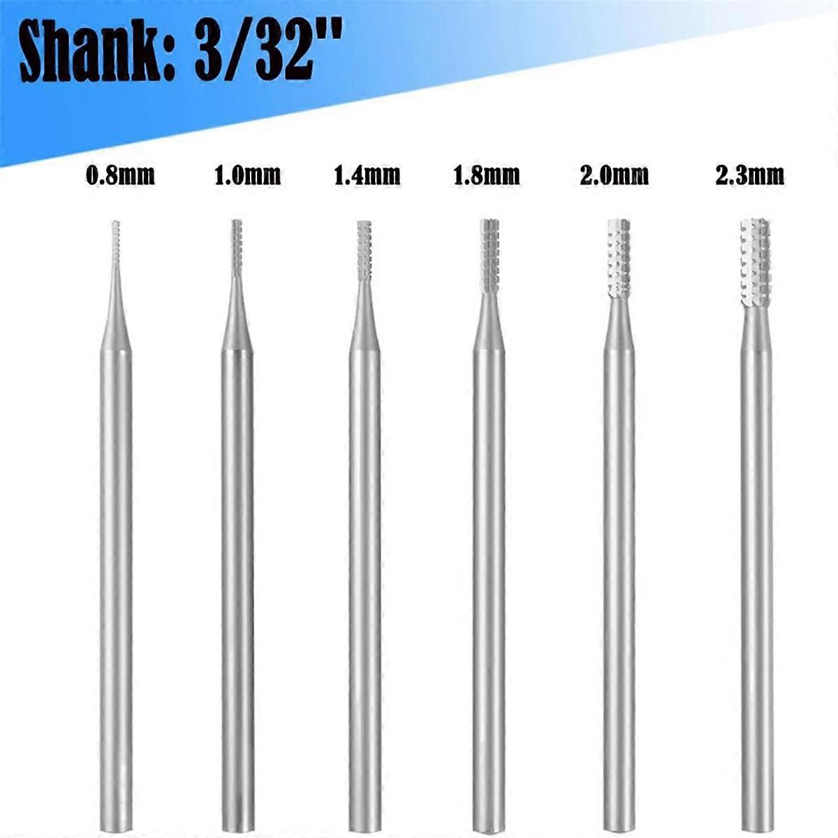 6Pcs Jewelry Burr - 3/32Inch Shank Cylindrical Cross-Cut Burs | Fruugo UK