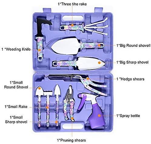Garden Tool Set, 10 Piece Gardening And Planting Kit With Carrying Case ...