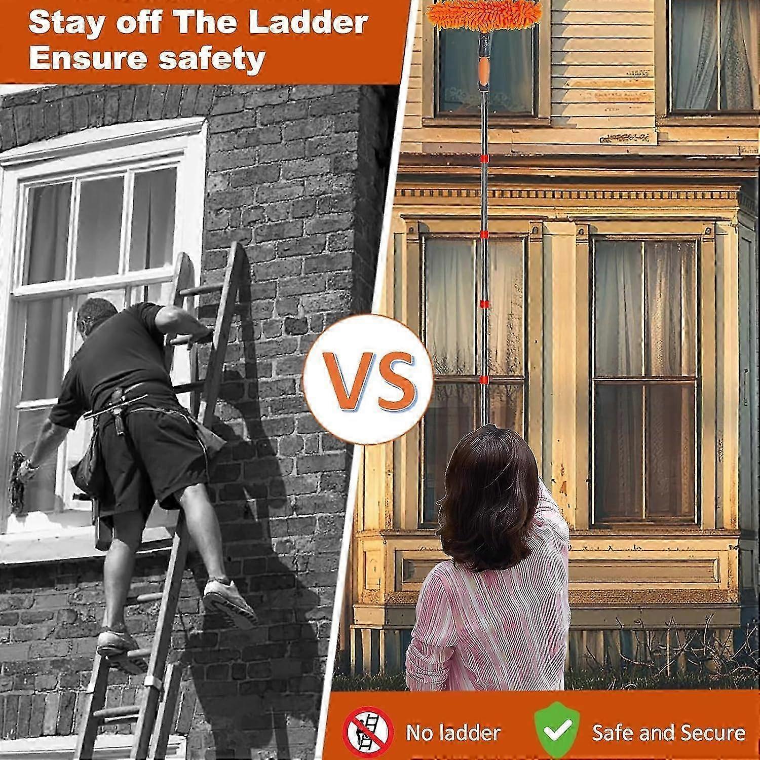 2025 Cobweb Duster With Telescoping Pole, 20-Foot High Reach, Window ...