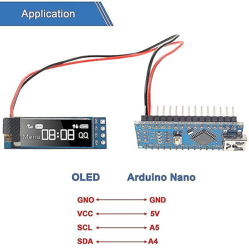 5 Pieces I2c Display Module 0.91 Inch I2c Oled Display Module I2c Oled ...