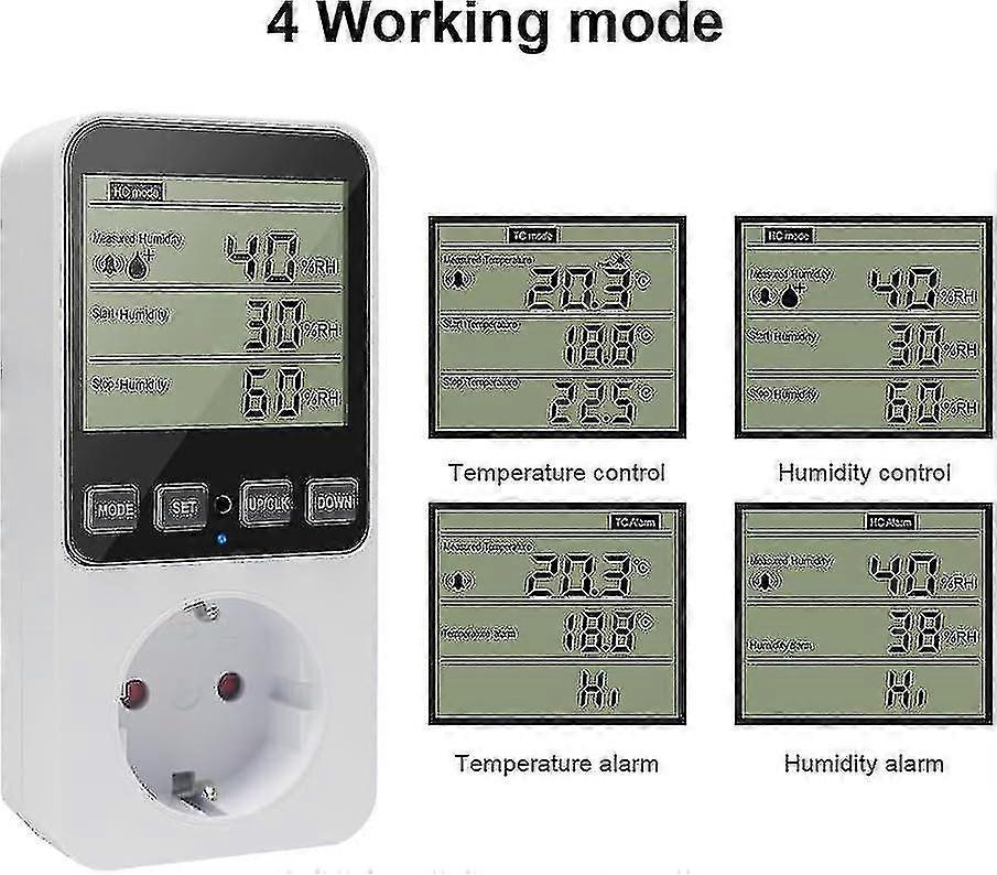 Humidity Regulator Temperature Controller Socket 230 V With Sensor ...