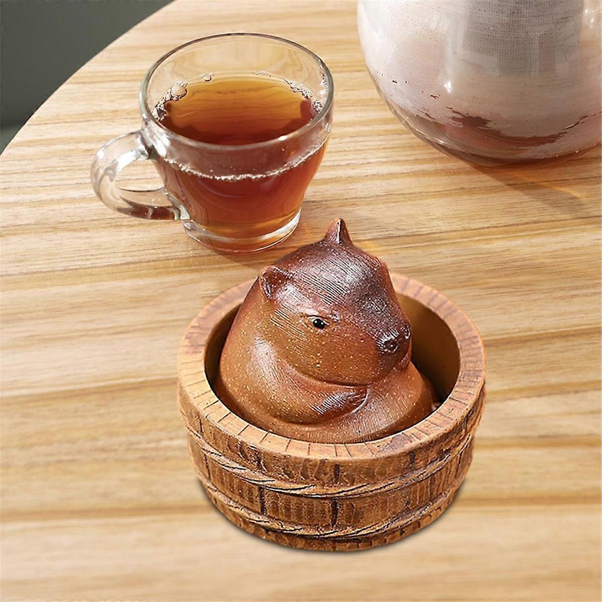 Clay Capybara Mini Tea Pet Figurine KungFu Tea Pet Model Cute ...