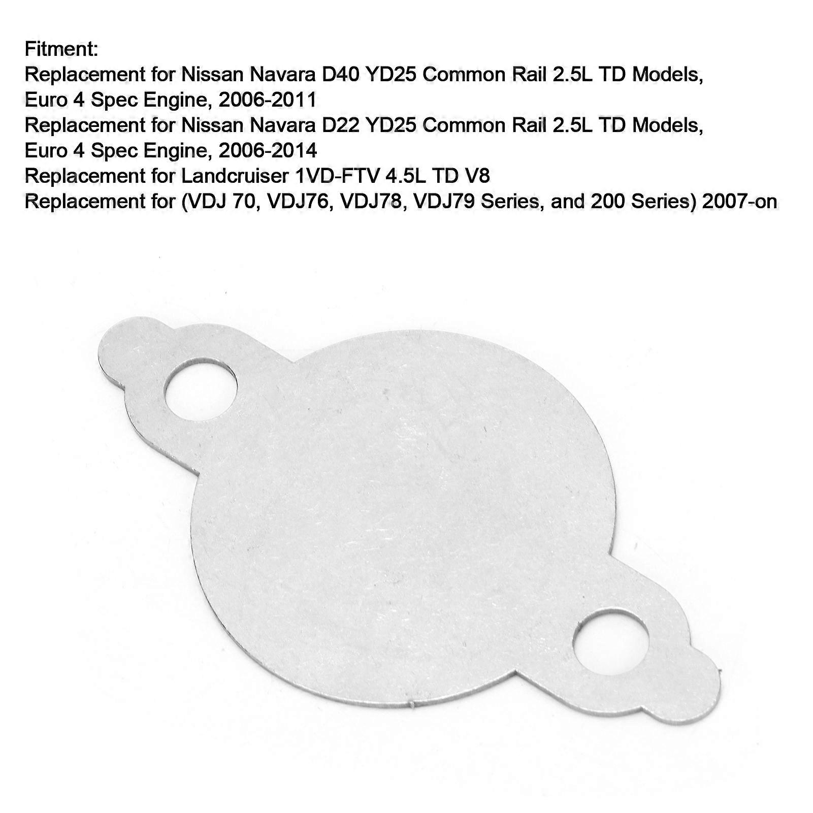 EGR Blanking Plate Stainless Steel Replacement for Nissan Navara D40 ...
