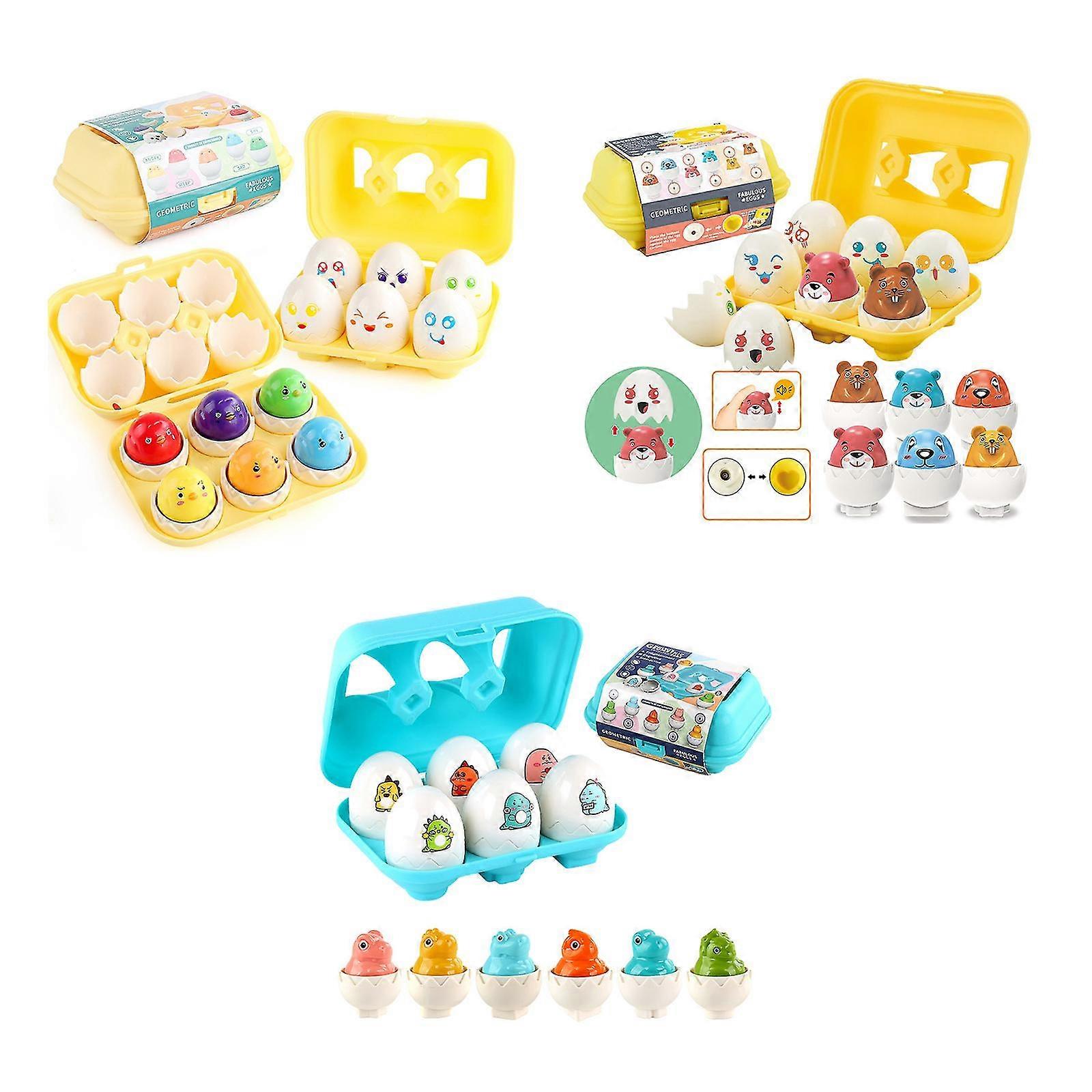 New Hide and Squeak Eggs, Educational Shape Assorted Baby, Toddler and ...