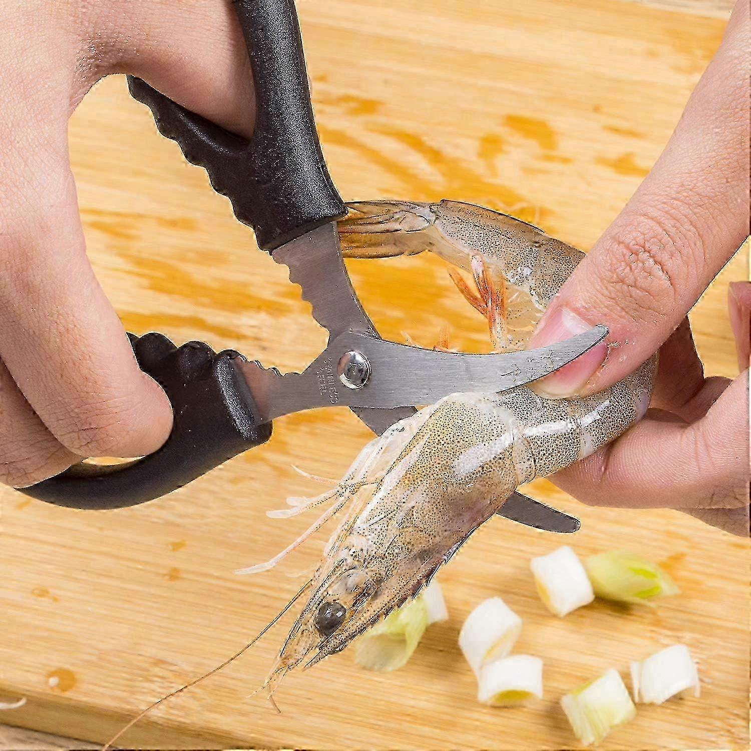 4PCS Seafood Scissors Crab Scissors Stainless Steel Seafood Fish Crab ...