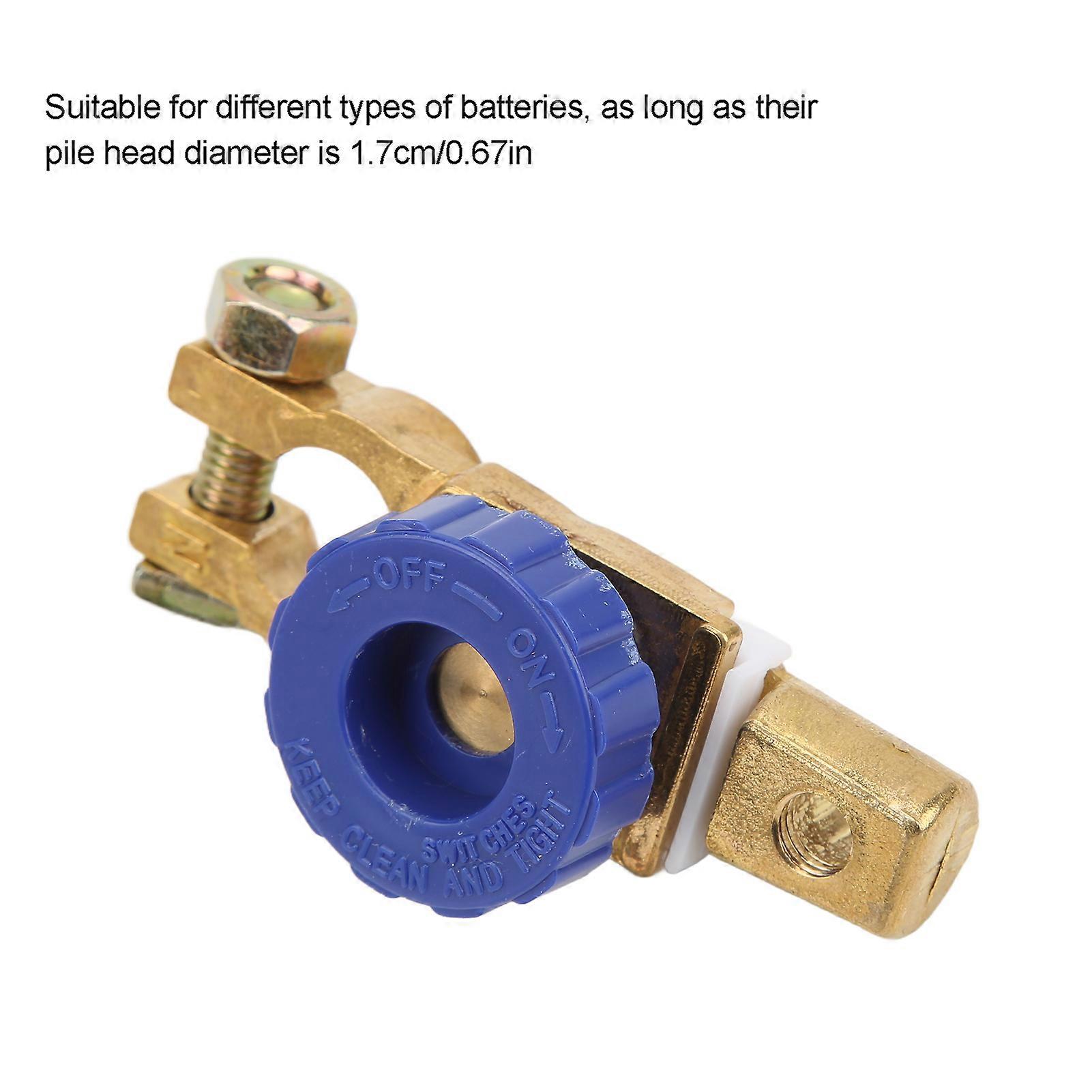 Top Post Battery Disconnect Switch 15?17mm 100A Brass Rustproof for Car ...