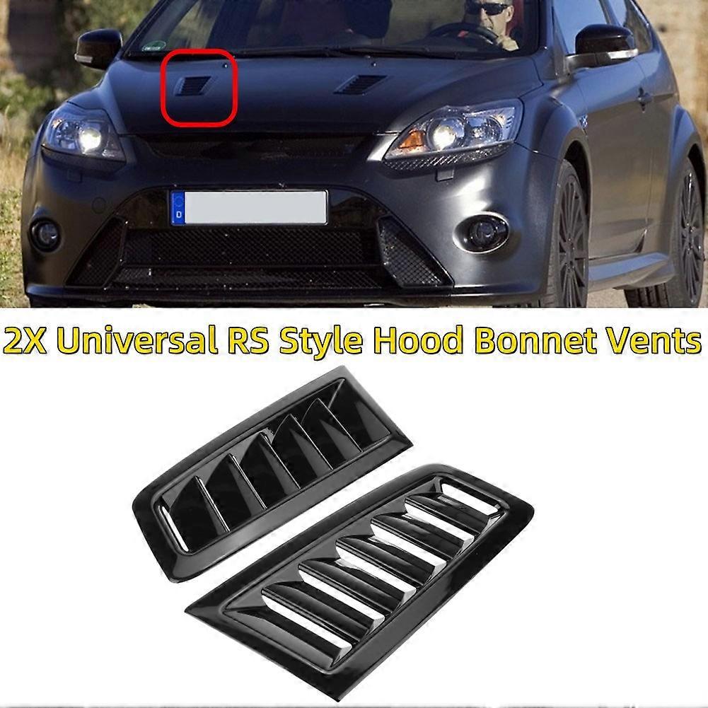 2PCS Universal Front Hood Bonnet Vents Hood For Focus RS MK2 MK3 Auto ...
